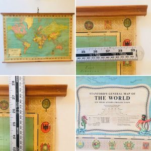 Sold 1967 School World Map Nktr